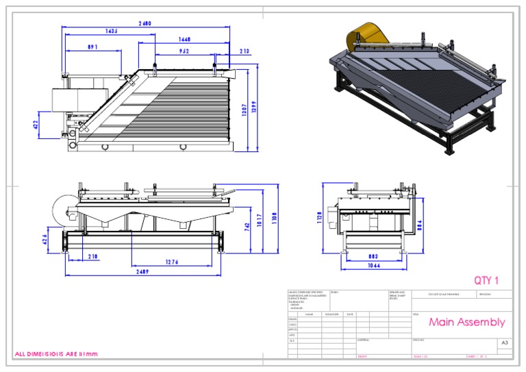 Shaking Table G.A | PDF | Mechanical Engineering | Crafts