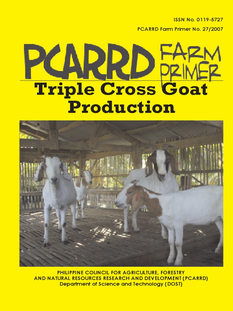 Production Triple Cross Goat: ISSN No. 0119-5727 PCARRD Farm Primer No ...