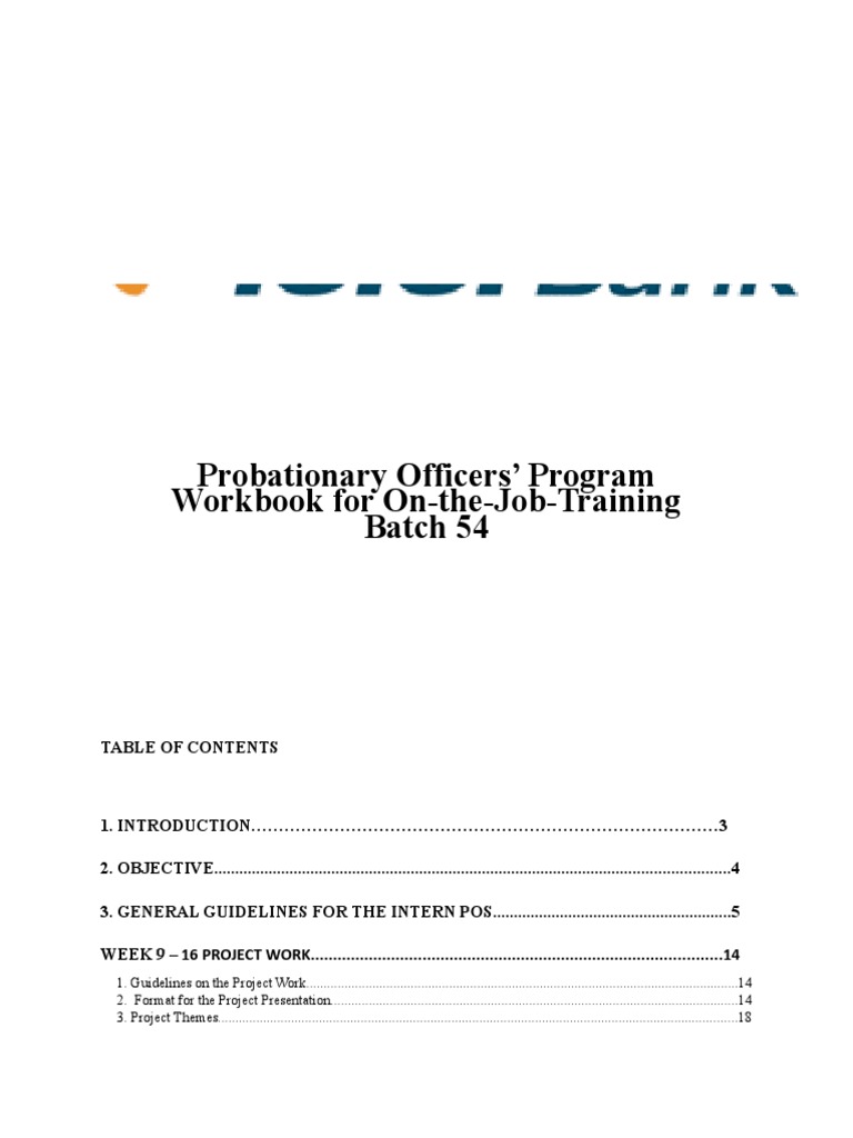 OJT Workbook - Week 1 | PDF | Cognition