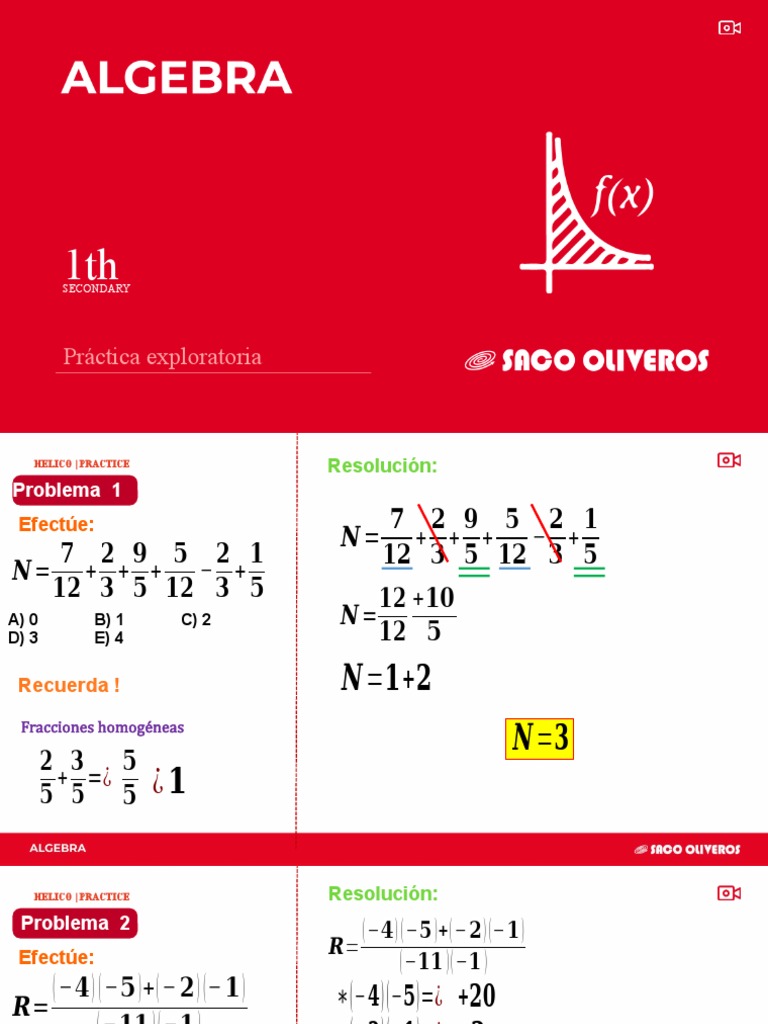 X - 1ro - Álgebra - Introductorio 1er Año | PDF | Aritmética | Matemáticas