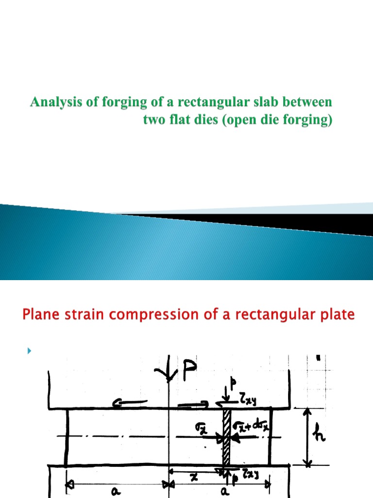 Plane-Strain Forging Friction Analysis | PDF | Friction | Building ...