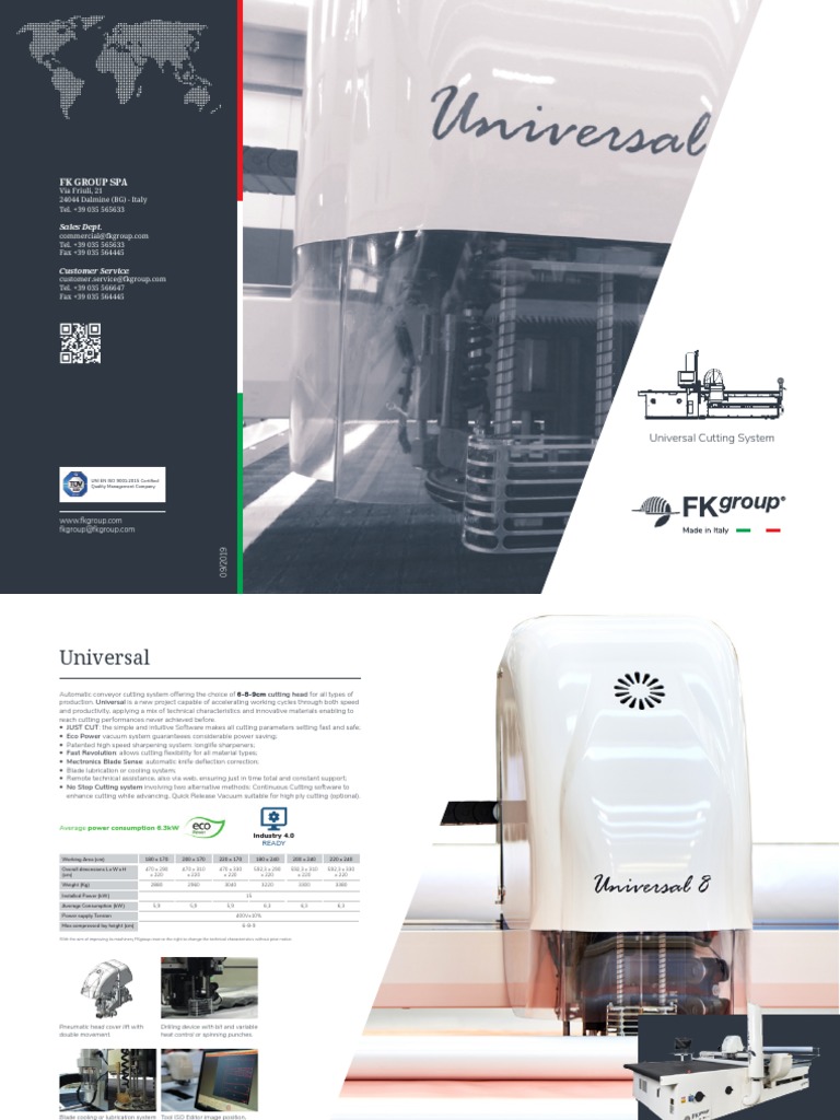FK Group Spa: Universal Cutting System | PDF | Industrial Processes ...