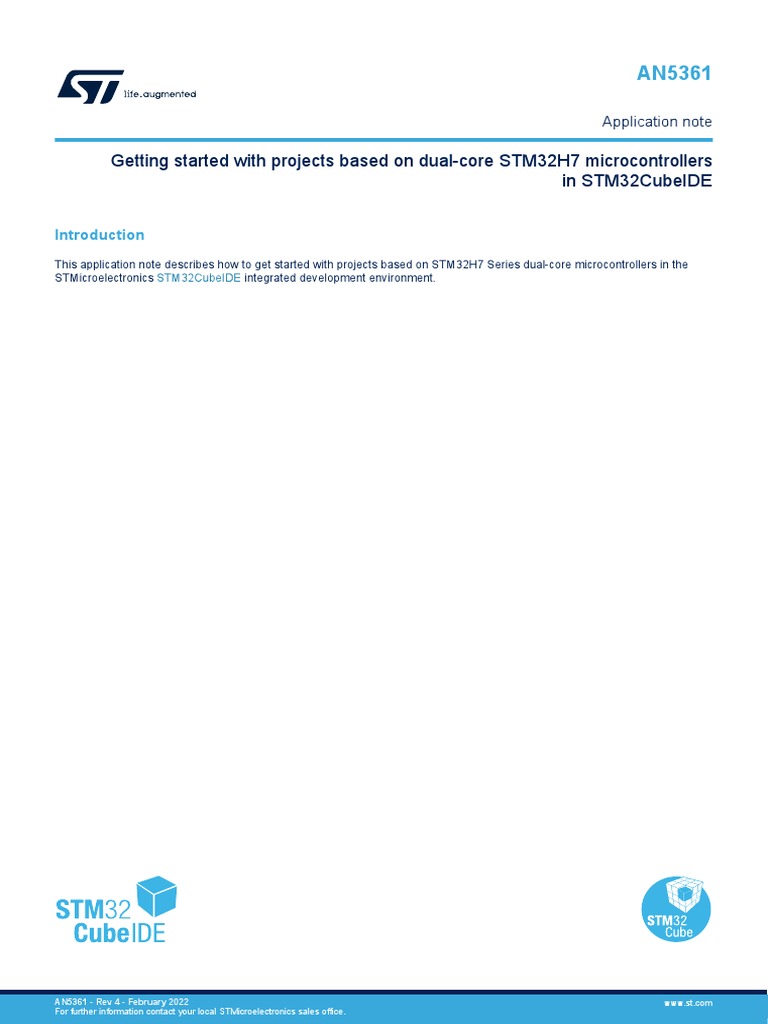 Getting Started With Projects Based On Dual Core Stm32h7 Microcontrollers In Stm32cubeide