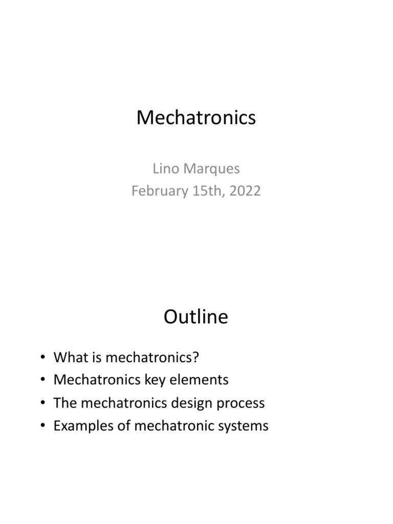 Meca 1.0 Introduction | PDF | Mechatronics | Automation