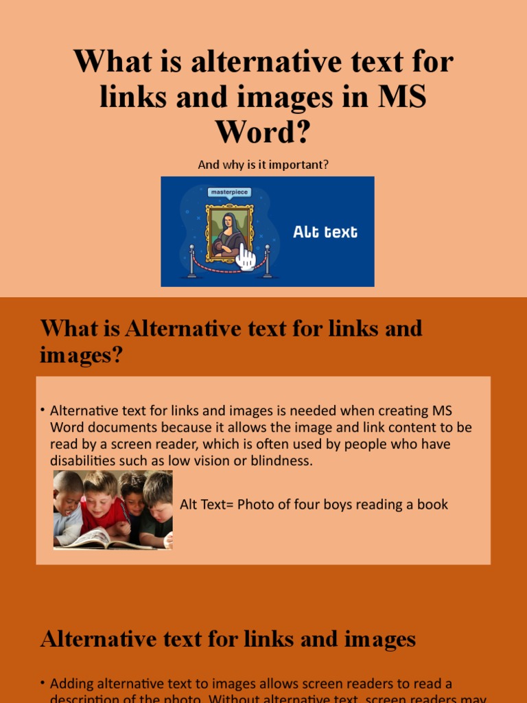Importance of Alt Text in MS Word | PDF
