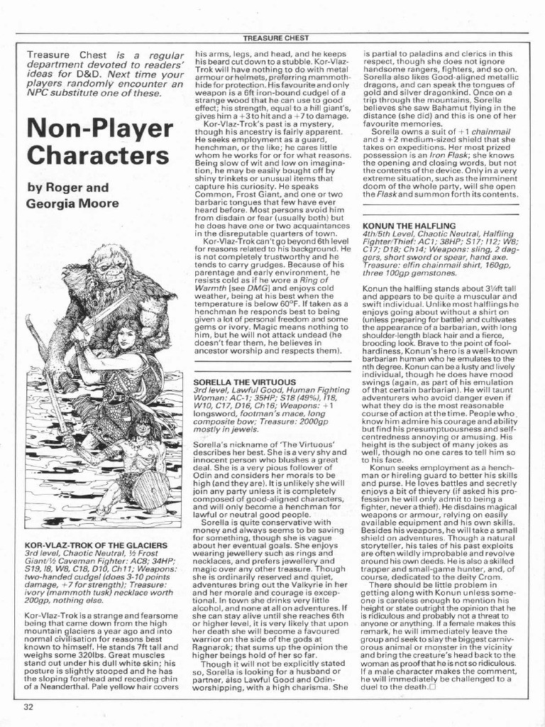 Treasure Chest NPCs | PDF