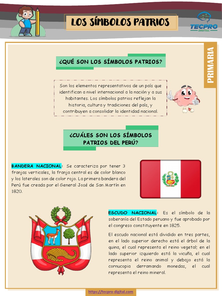 Símbolos Patrios del Perú para Niños | PDF | Los símbolos | Símbolos ...
