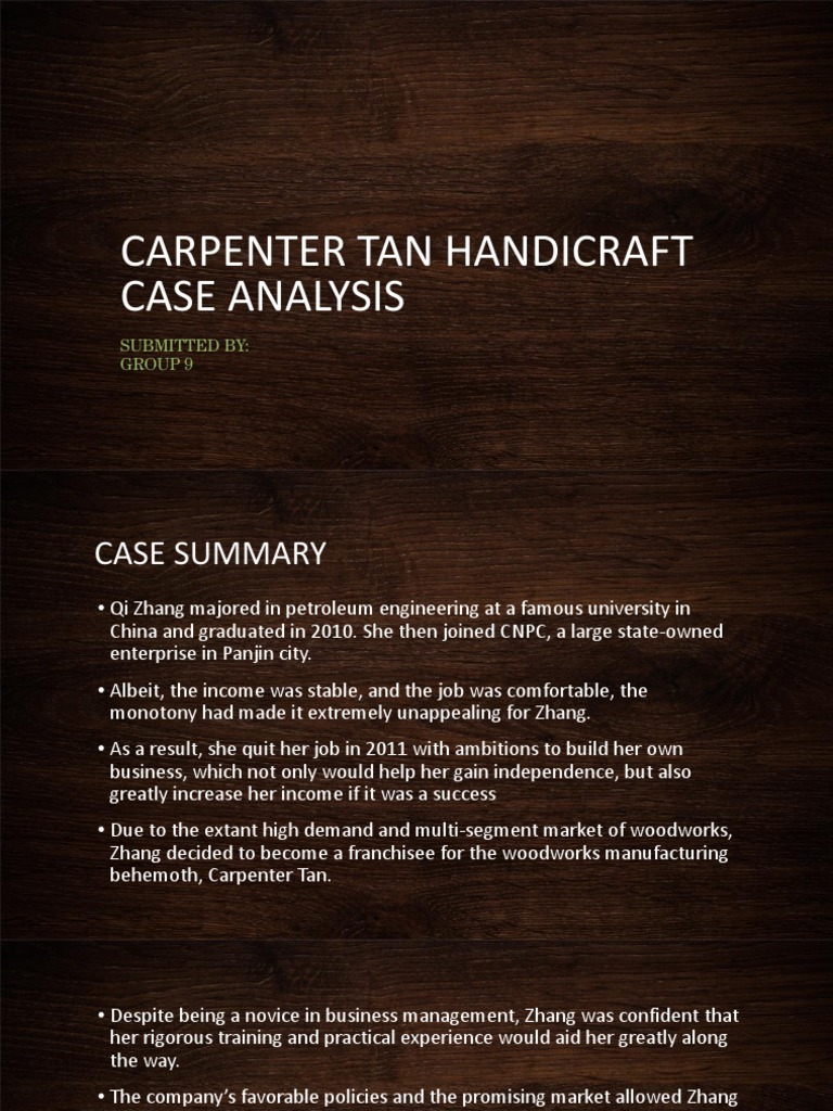 Group 9 - Carpenter Tan Handicraft Case | PDF | Franchising | Economies