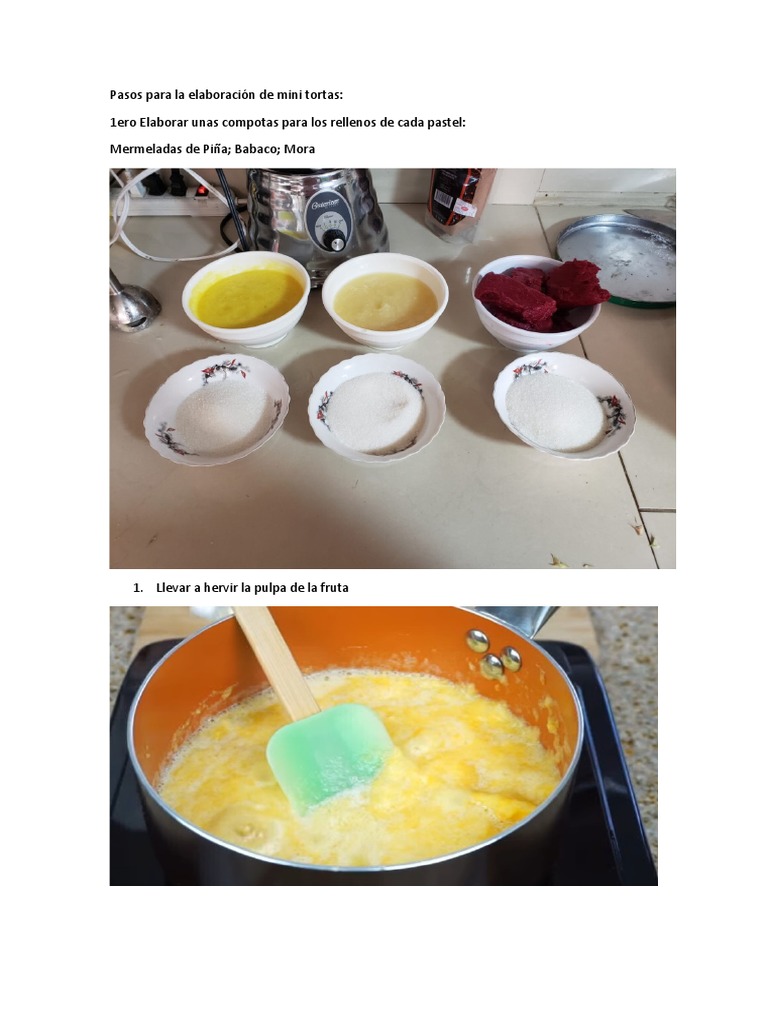 Pasos para La Elaboración de Mini Tortas | PDF