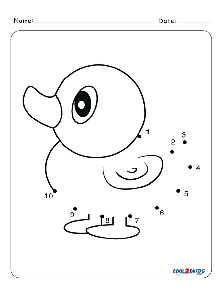 Free Printable Dot To Dot 1 10 Worksheet | PDF