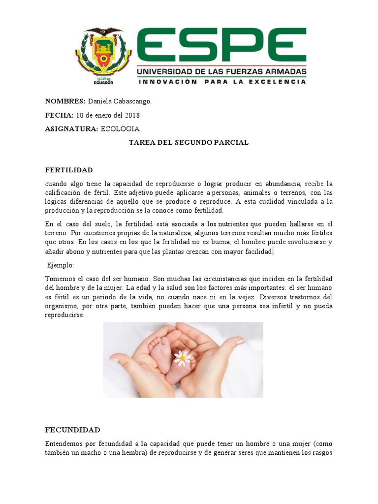 Fertilidad, Fecundidad y Senescencia en Ecología | PDF | Senectud ...