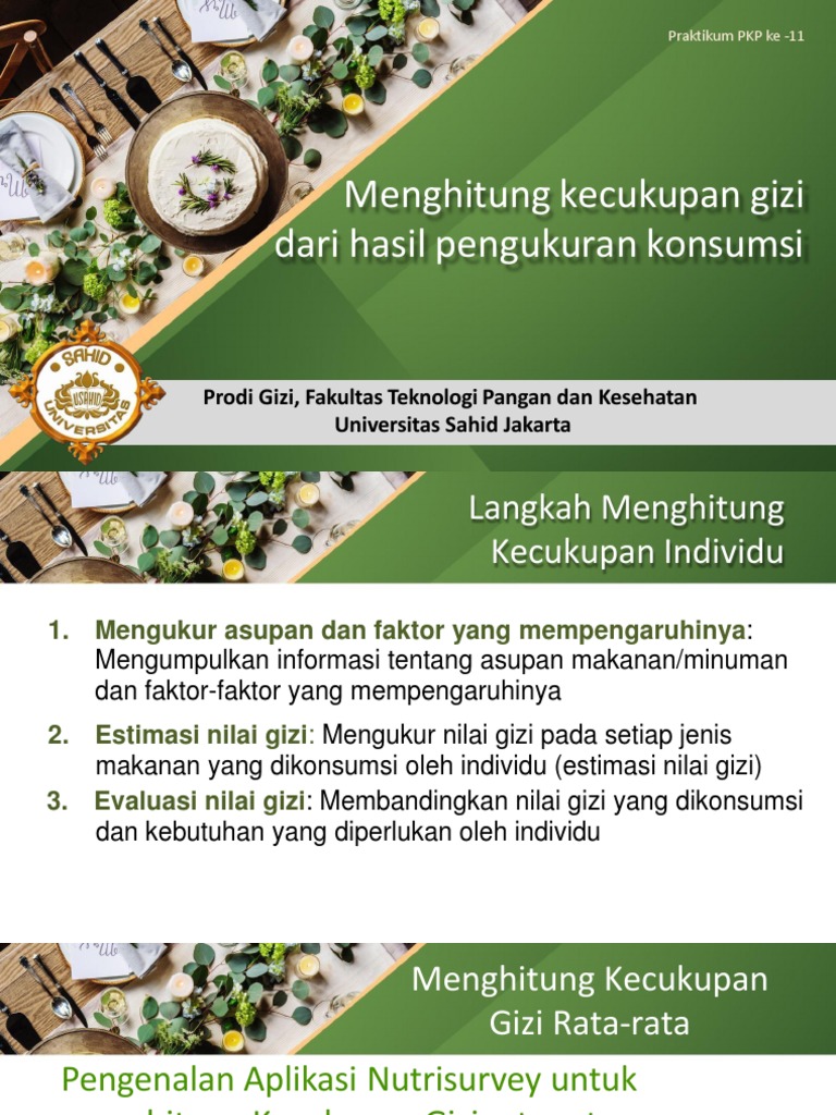 Menghitung Kecukupan Gizi Individu | PDF
