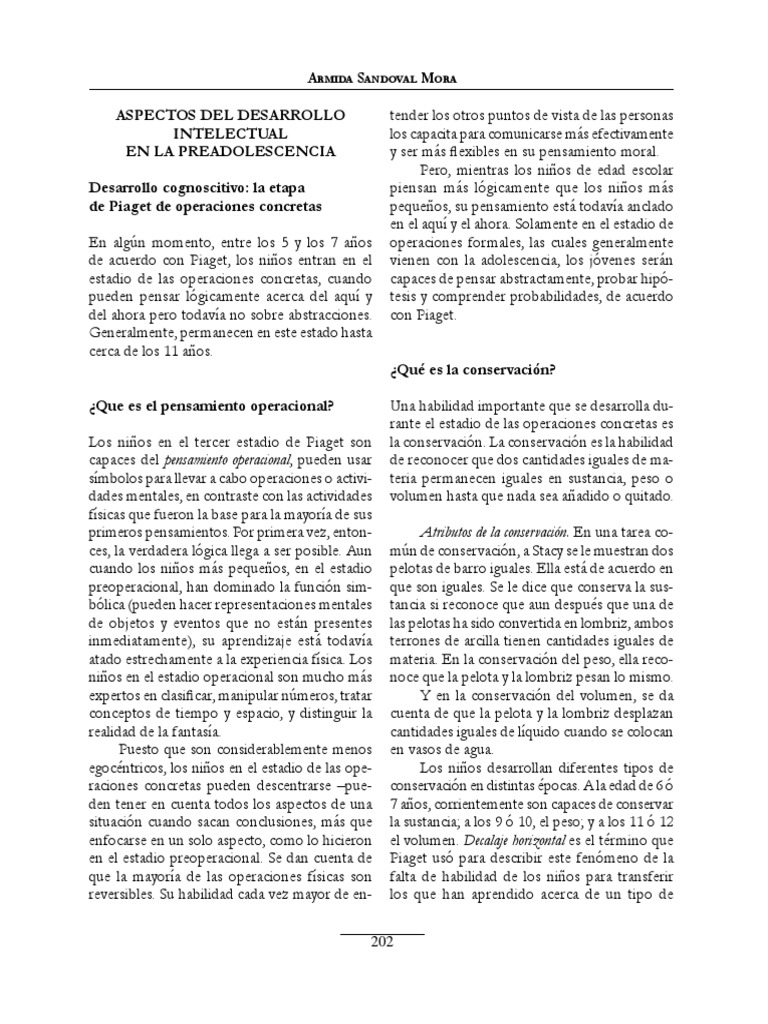 Aspectos Del Desarrollo Intelectual | PDF | Pensamiento | Mente