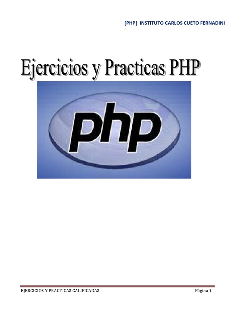 Cuaderno de Ejercicios y Practicas PHP | PDF | Php | Gestión de tecnología de la información