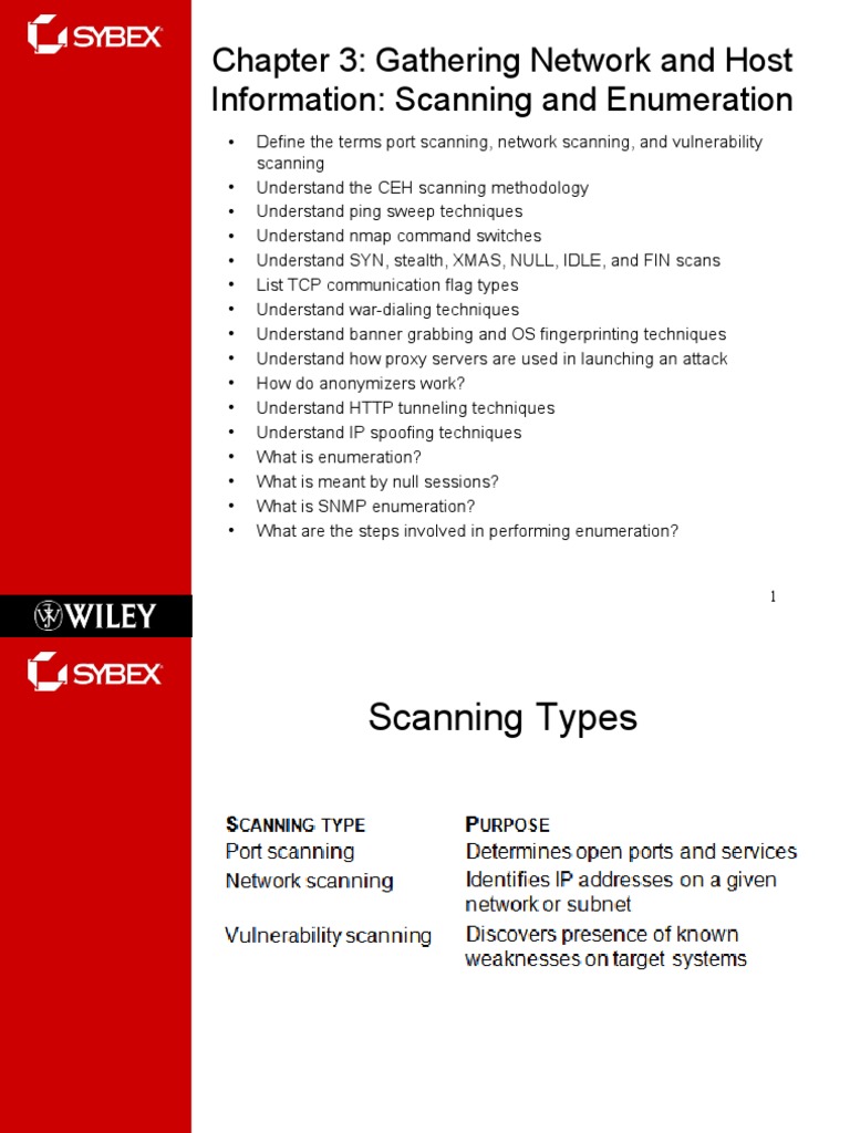 Chapter 3: Gathering Network and Host Information: Scanning and Enumeration | Download Free PDF ...