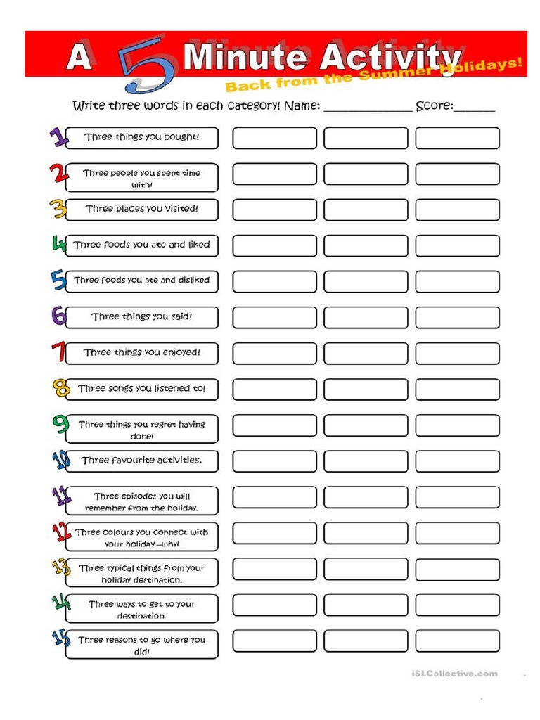 Holiday Exercise | PDF