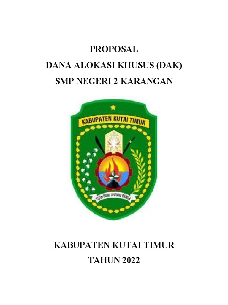 Proposal DAK SMPN 2 Karangan 2022 | PDF
