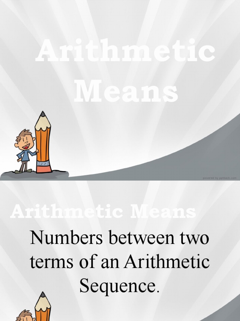 Lesson 1.3 Arithmetic Means | PDF
