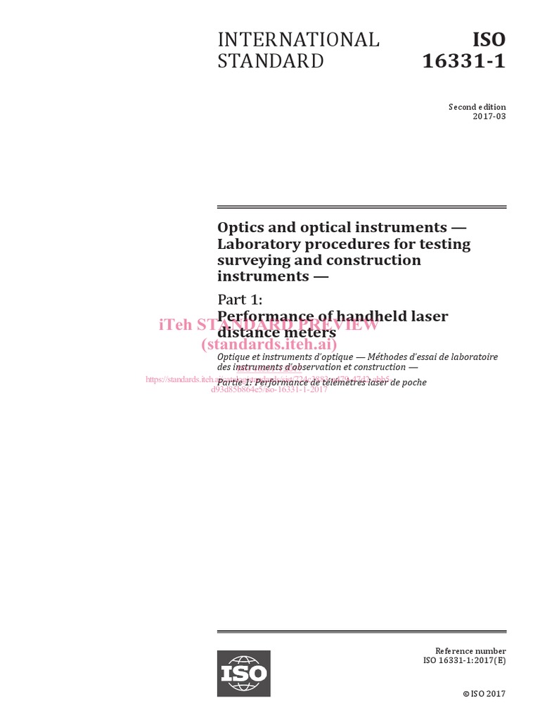 Iso 16331 1 2017 | PDF | International Organization For Standardization ...