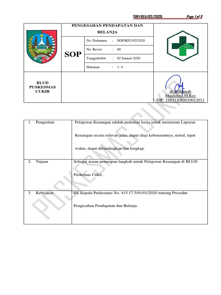 Sop Pengesahan SP3B | PDF