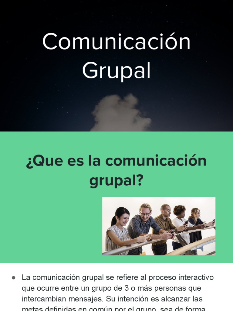 Comunicacion Grupal | PDF