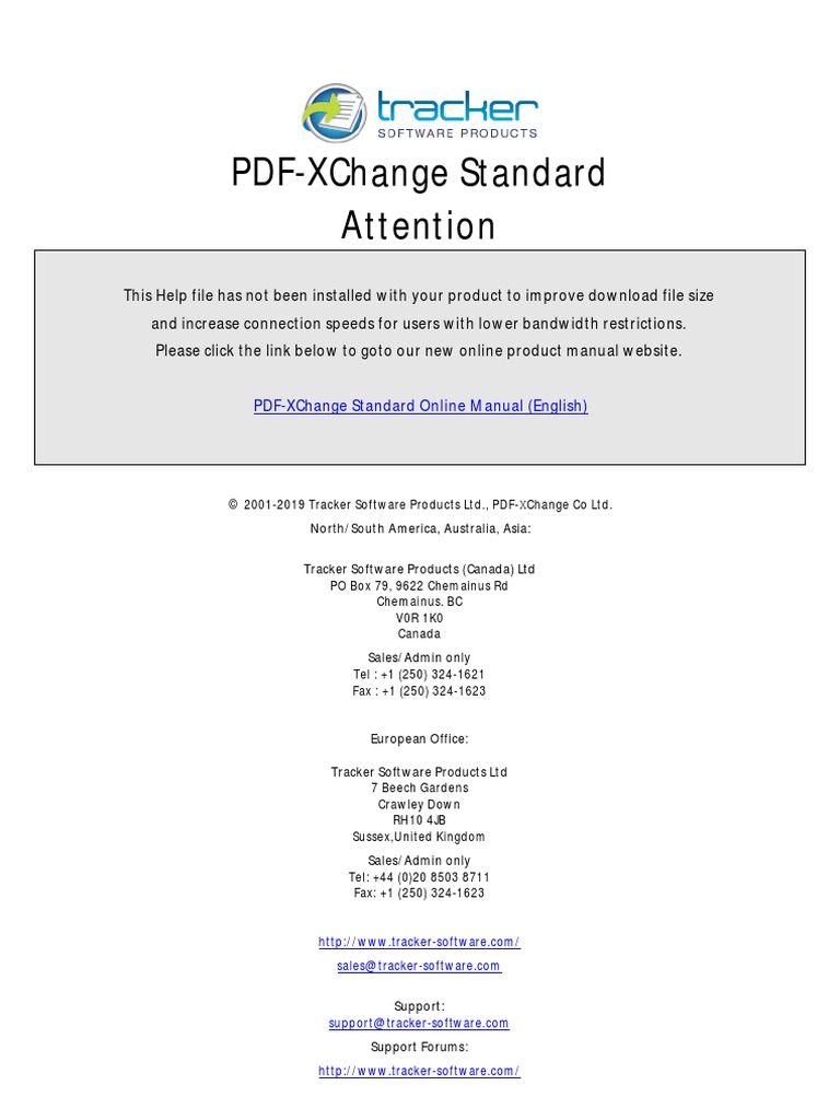 Pdf-Xchange Standard Online Manual (English) | PDF | Business | Computers