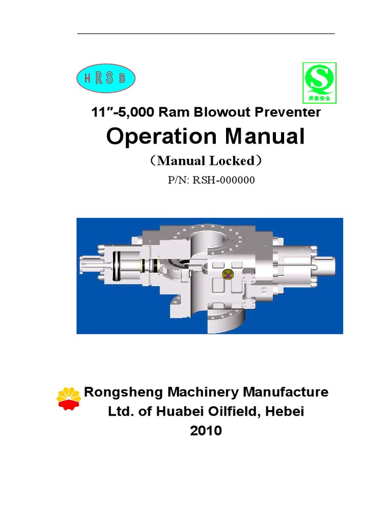 11-5k Double Ram BOP Operation Manual-Shaffer Type | PDF | Blowout ...