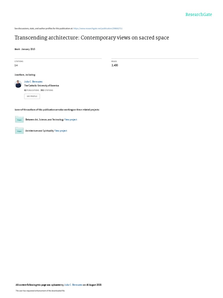 Transcending Architecture Bermudez | PDF | Transcendence (Philosophy ...