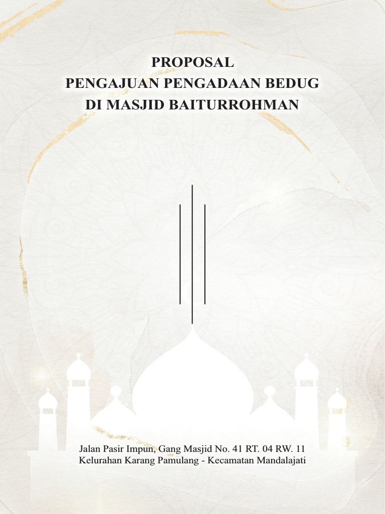 Proposal Bdug Masjid Baiturohman | PDF