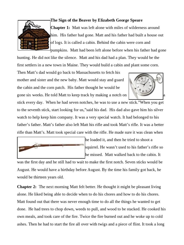 Sign of The Beaver Summary | Download Free PDF | Log Cabin