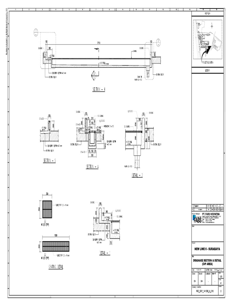 A - 016 Drainage Section & Detail (Cip Area) | PDF