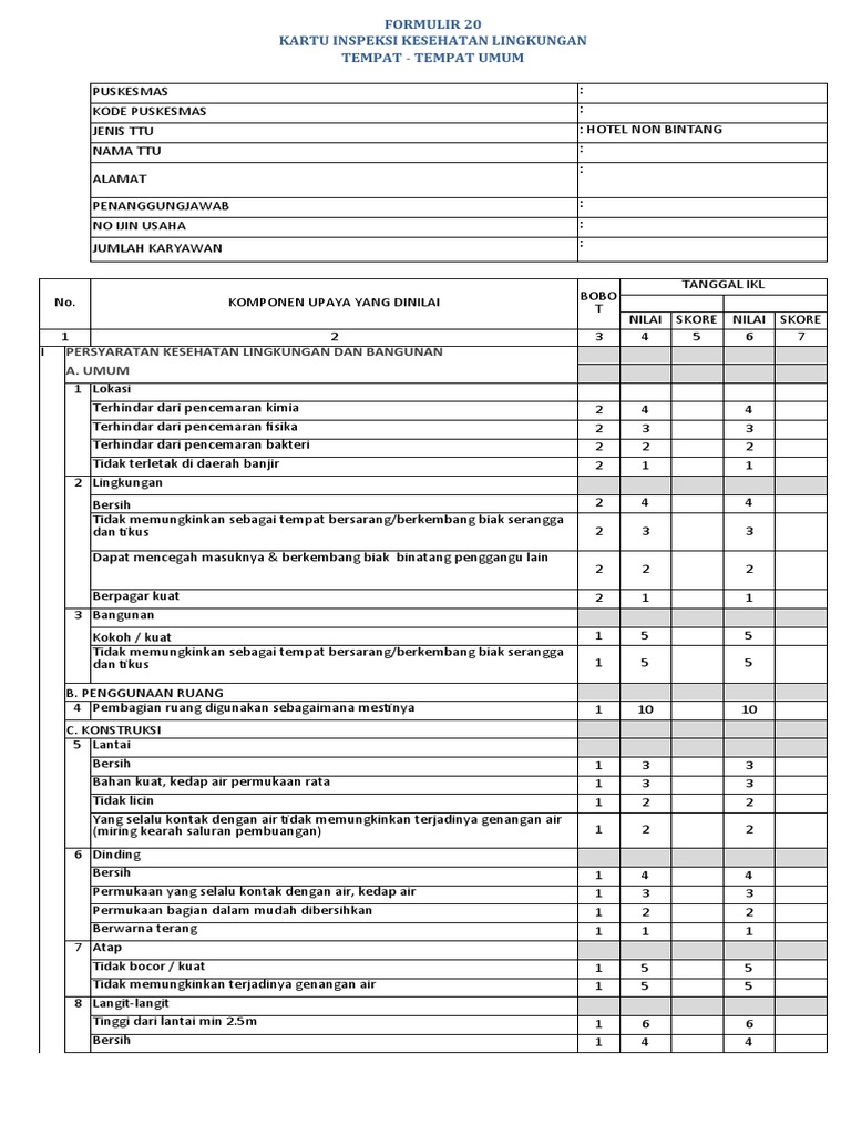 Form Penilaian Ikl Ttu | PDF