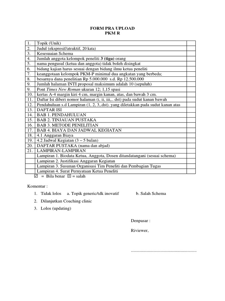 Form Penilaian Coaching PKM | PDF