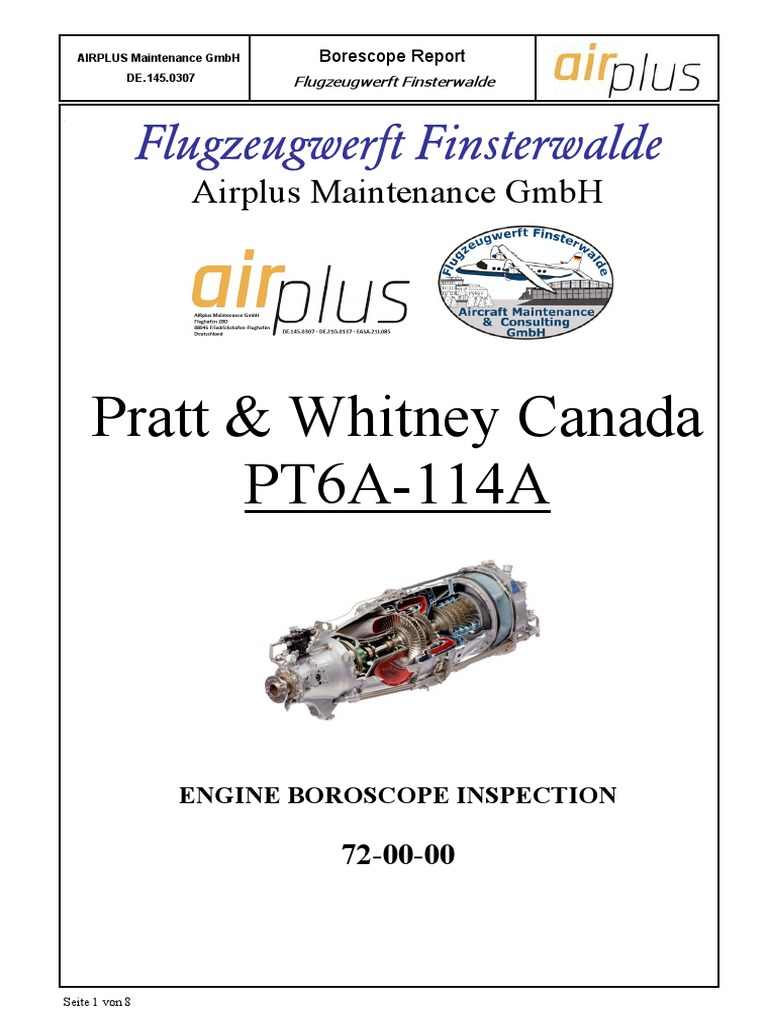 Flugzeugwerft Finsterwalde: Pratt & Whitney Canada PT6A-114A | PDF ...