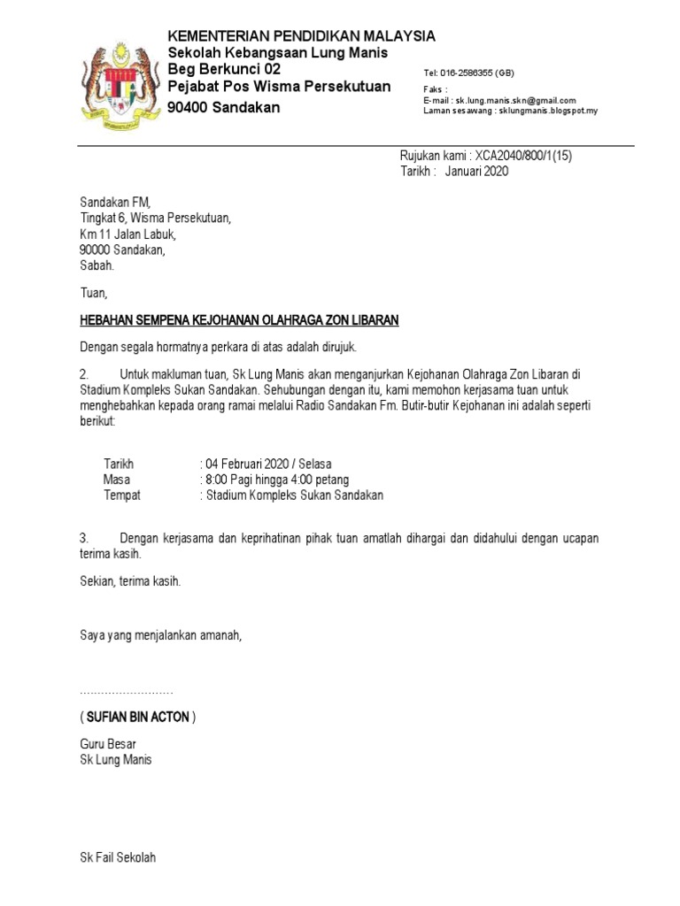 Surat Hebahan Radio | PDF