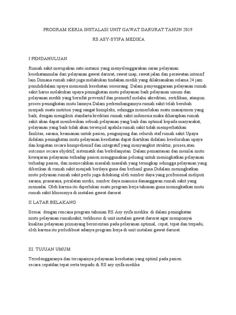 Rka Unit Ugd | PDF | Bisnis