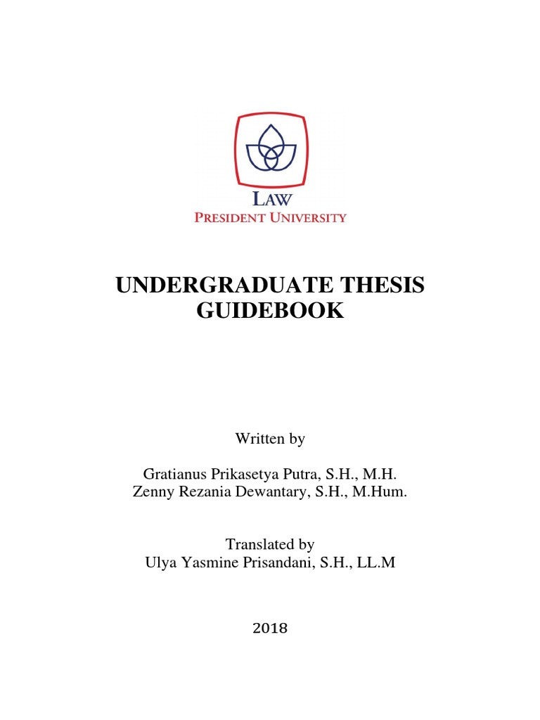 Undergraduate Thesis Guidebook 2021 | PDF | Thesis | Data