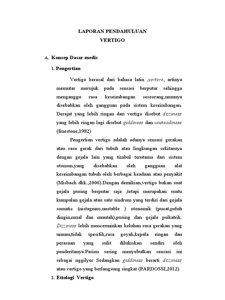 LP Vertigo Pila | PDF | Pengembangan Diri | Kesehatan Holistik