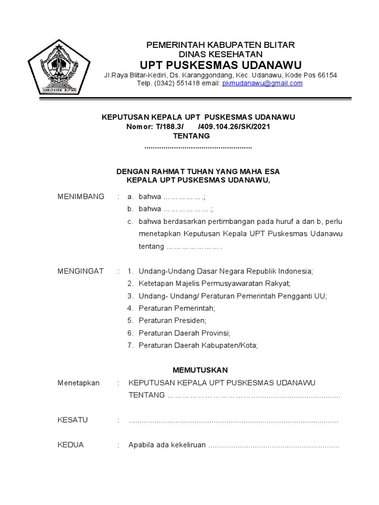 Master Surat Keputusan | PDF