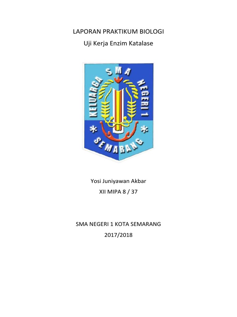 Laporan Enzim Katalase | PDF | Sains & Matematika