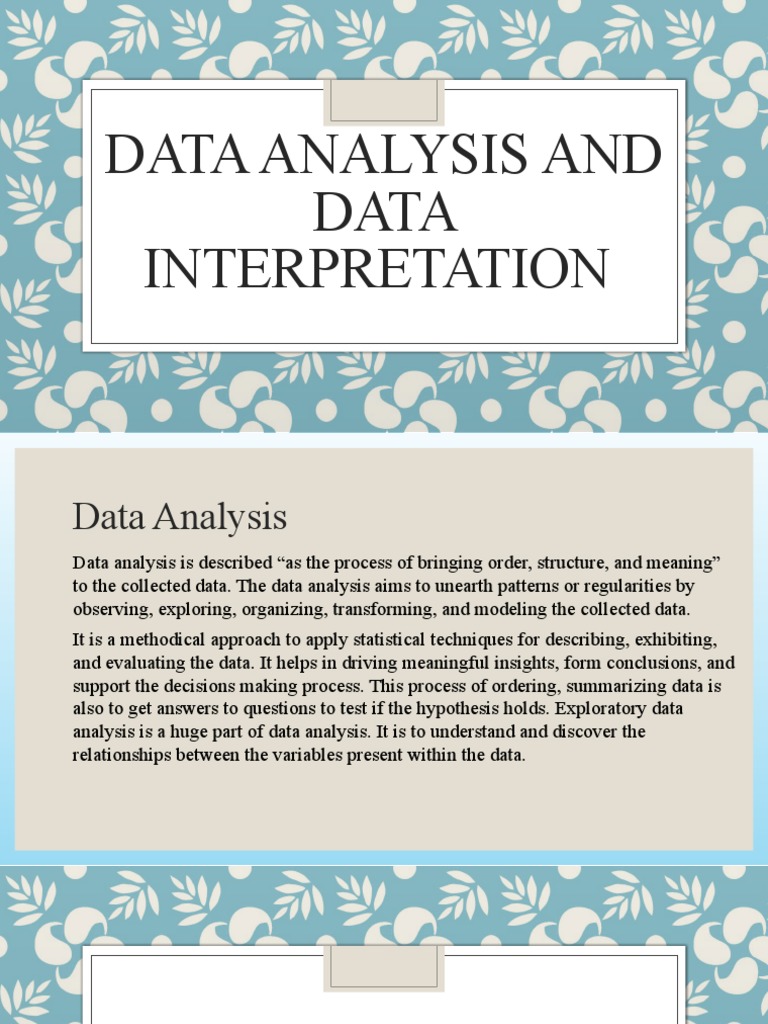 Data ANALYSIS and Data Interpretation | PDF | Data Analysis | Statistics