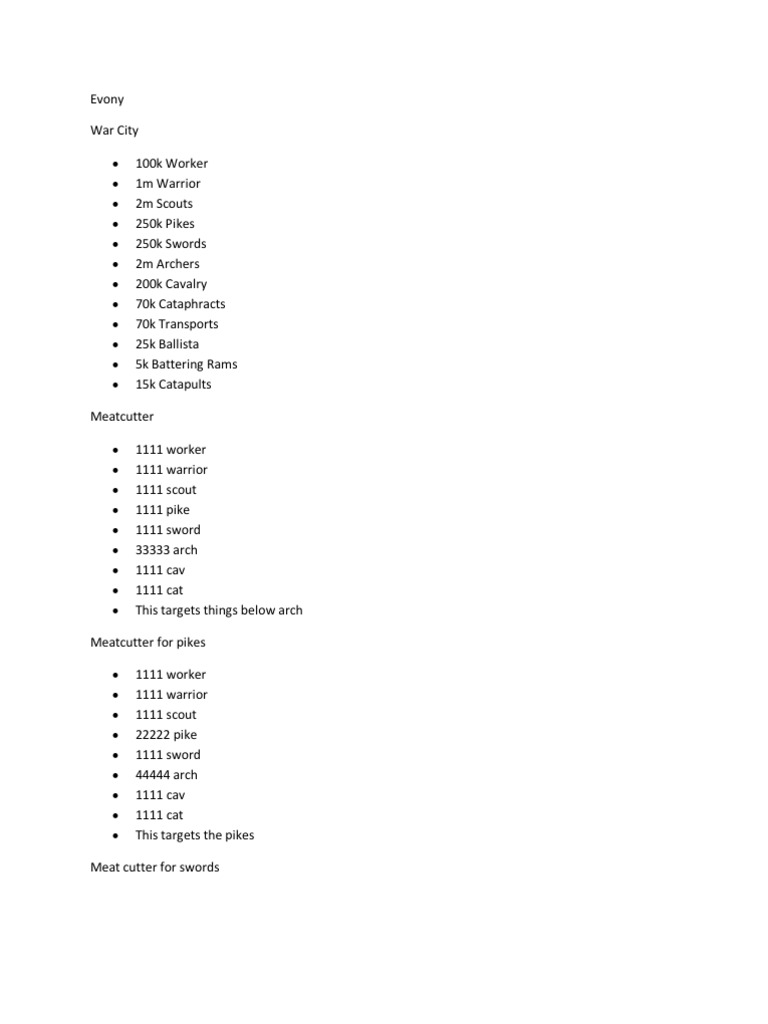 Evony | PDF | Arsenal | Agitación