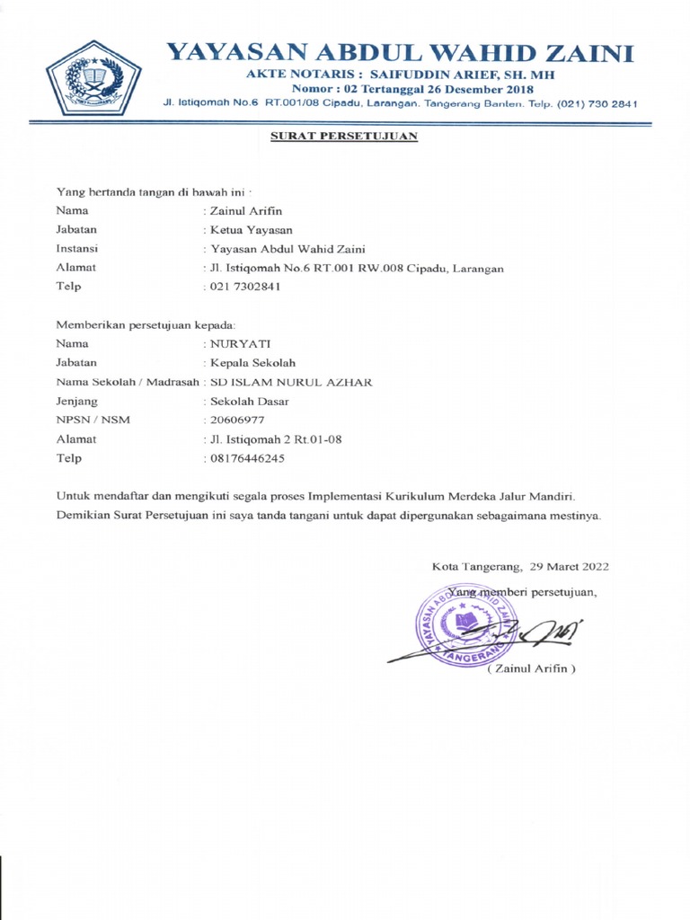 Surat Izin Pendaftaran Implementasi Kurikulum Merdeka Dari Kepal | PDF Surat Izin Pendaftaran Implementasi Kurikulum Merdeka Dari Kepal | PDF