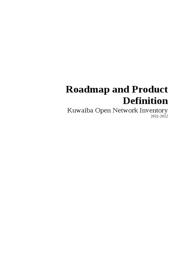 Roadmap and Product: Kuwaiba Open Network Inventory | PDF | Free ...