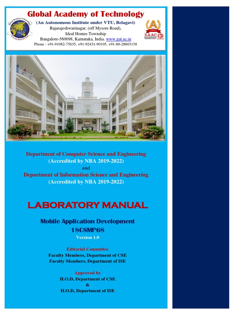 Mobile App Development Lab Manual | PDF | Engineering | Android (Operating System)