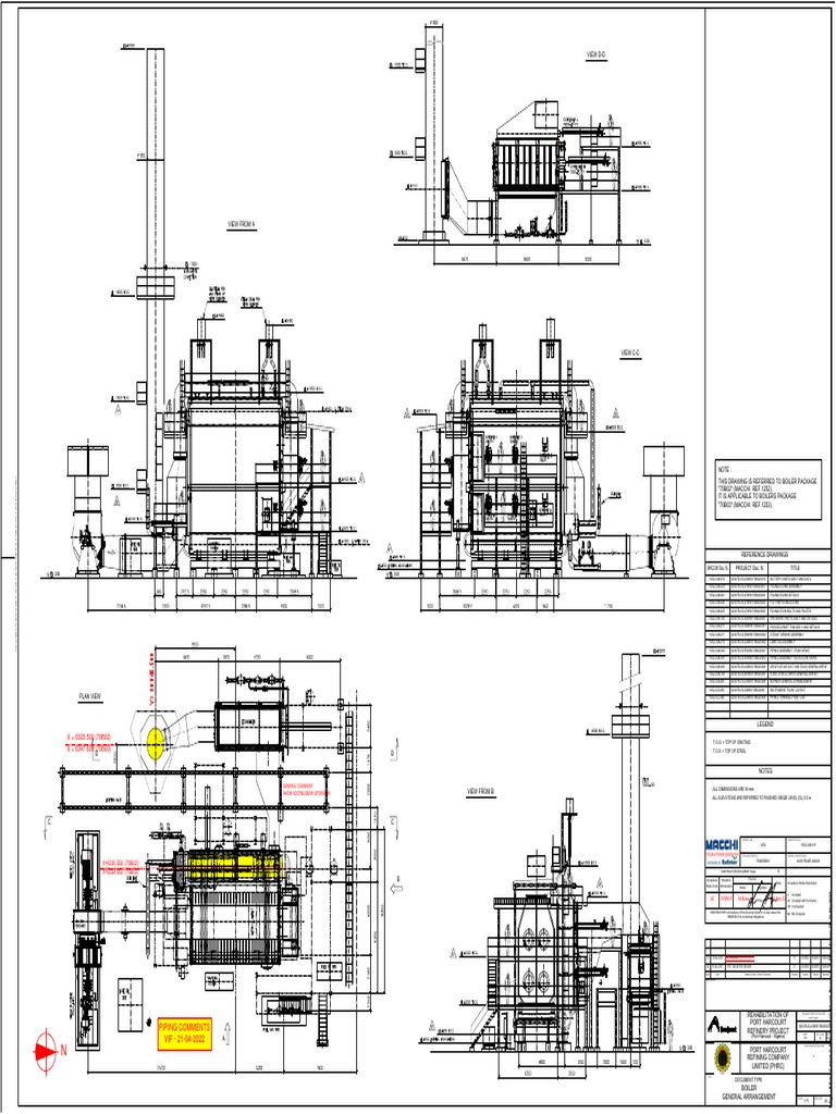 Macchi Boiler General Arrangement 4239 | PDF | Boiler | Mechanical ...