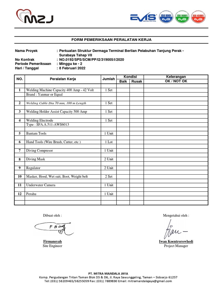 Form Checklist | PDF
