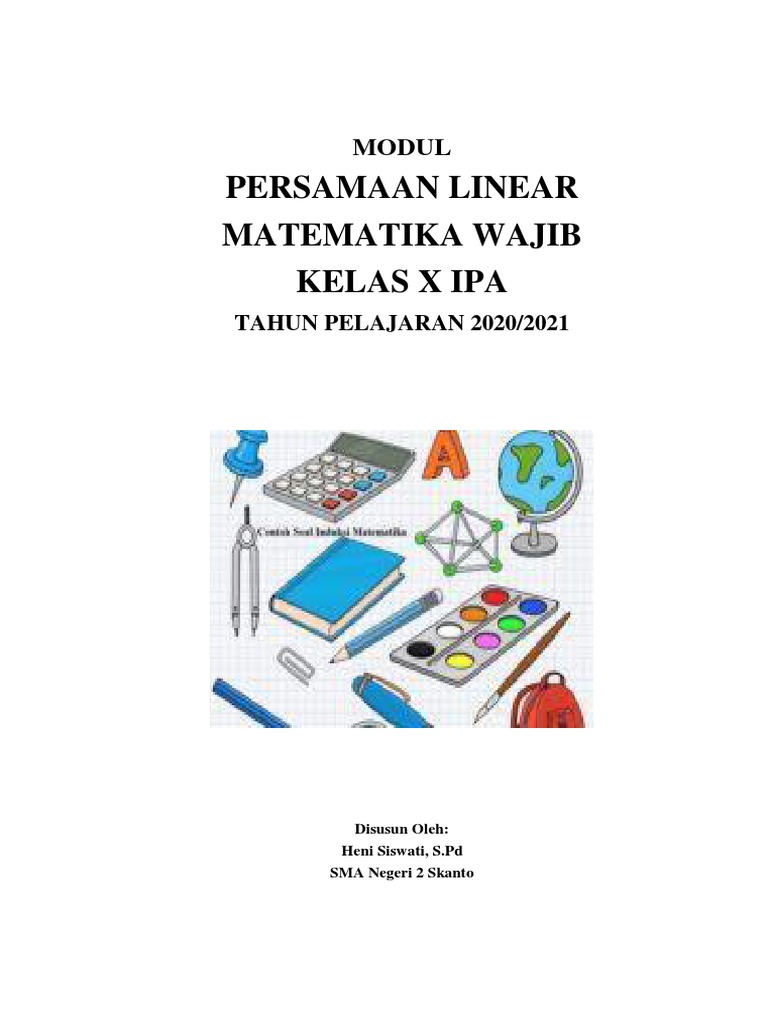 MODUL Kelas 10 Persamaan Linear Fix | PDF