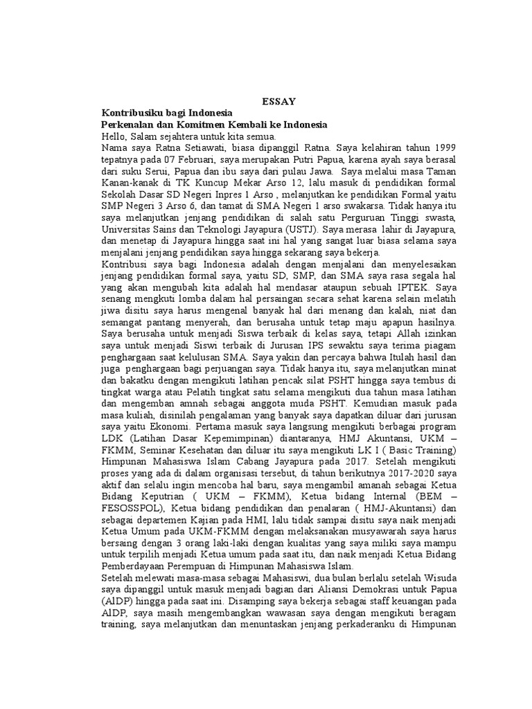 Essay Ratna Setiawati | PDF