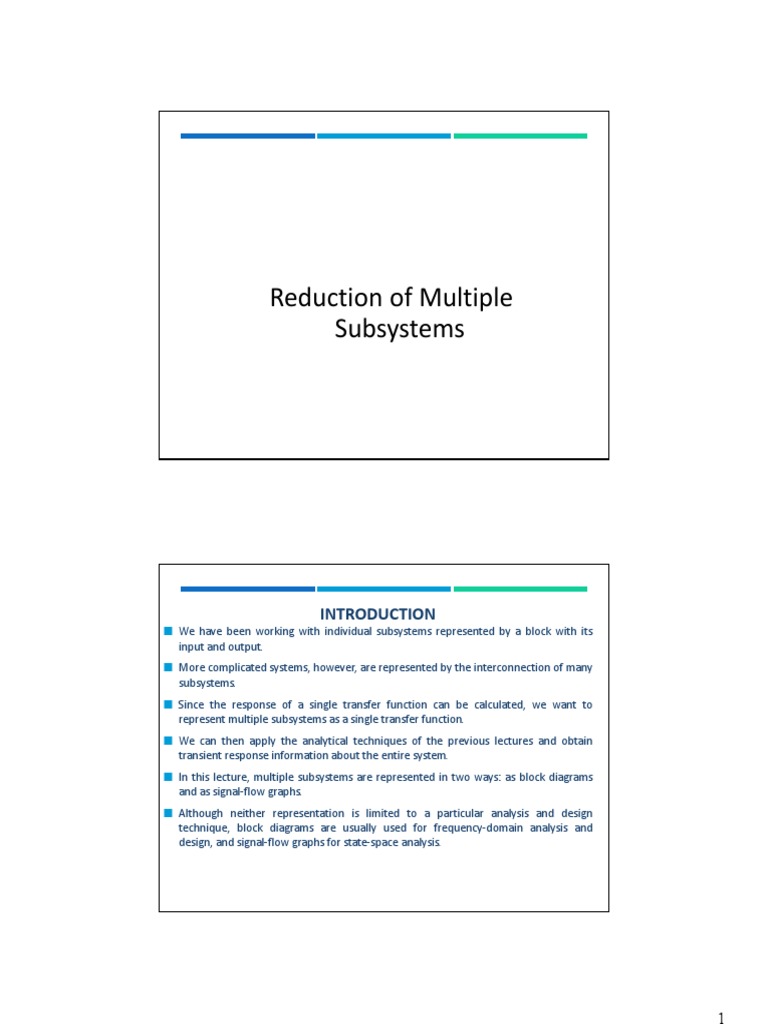 Reducing Multiple Subsystems to Transfer Functions | PDF | Damping ...